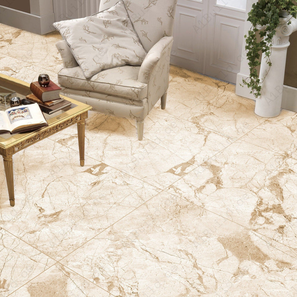 ALFREDO BEIGE Large Format Porcelain Tile 60x120cm – 9MM Glitter on ...
