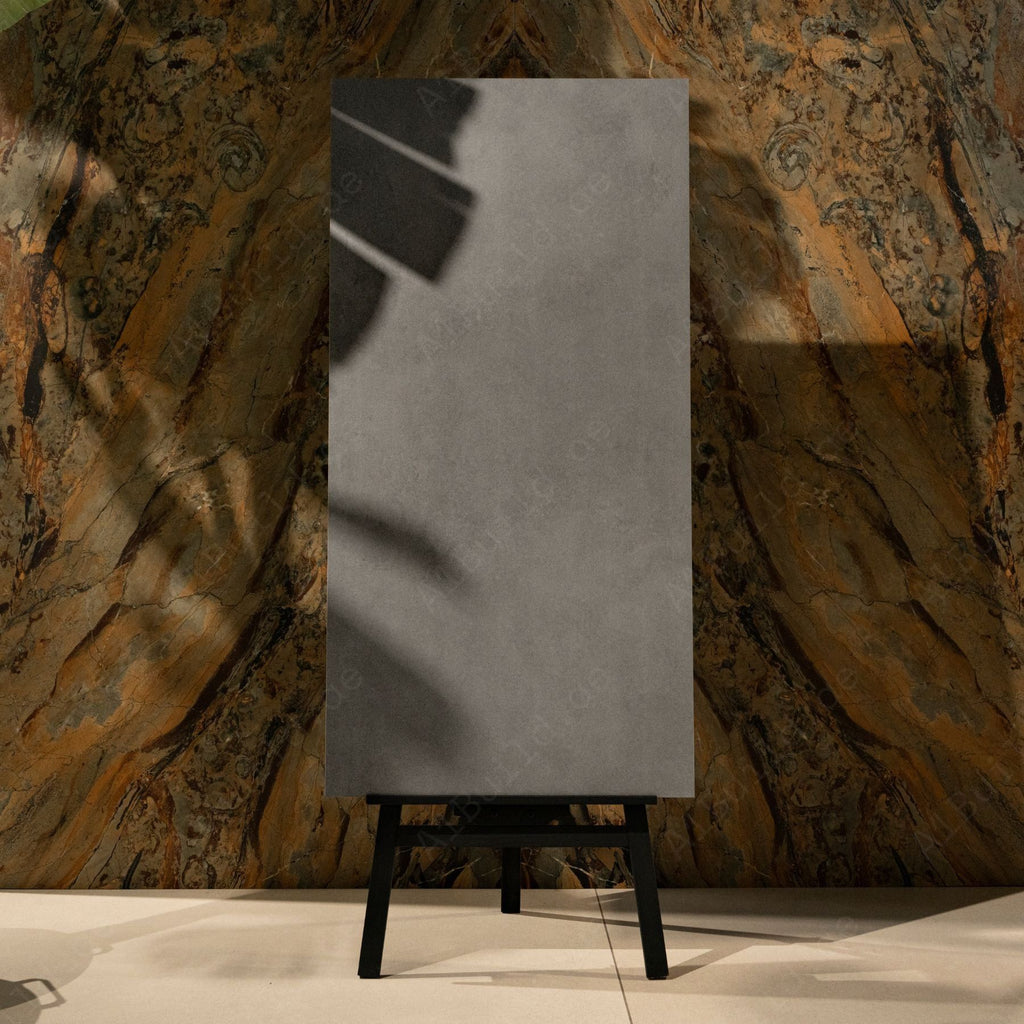 Cemento Nero 60x120cm Porcelain Tile | Dark Concrete Look Tile