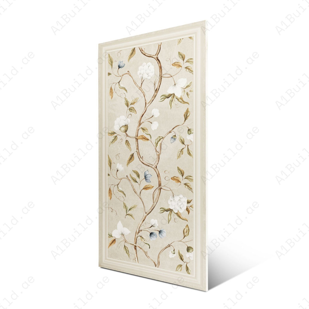 Crema Frame Blossom Matt Stone Effect Porcelain Floor Wall Tile 60x120cm