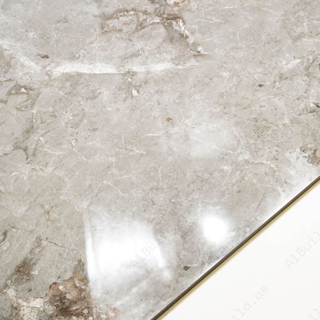 Endless Nexus Grey Glossy Porcelain Floor Wall Tile 60x120cm