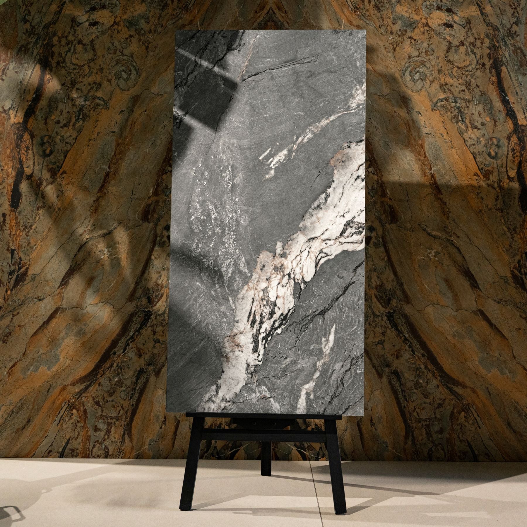 Malachete Nero Stone Look Porcelain Floor Wall Tile 60x120cm