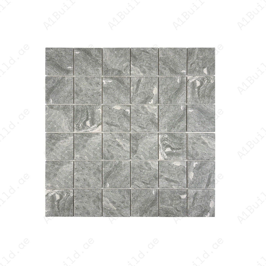 Majestic Myanmar Grey Flat Surface Porcelain Pool Mosaic Tile