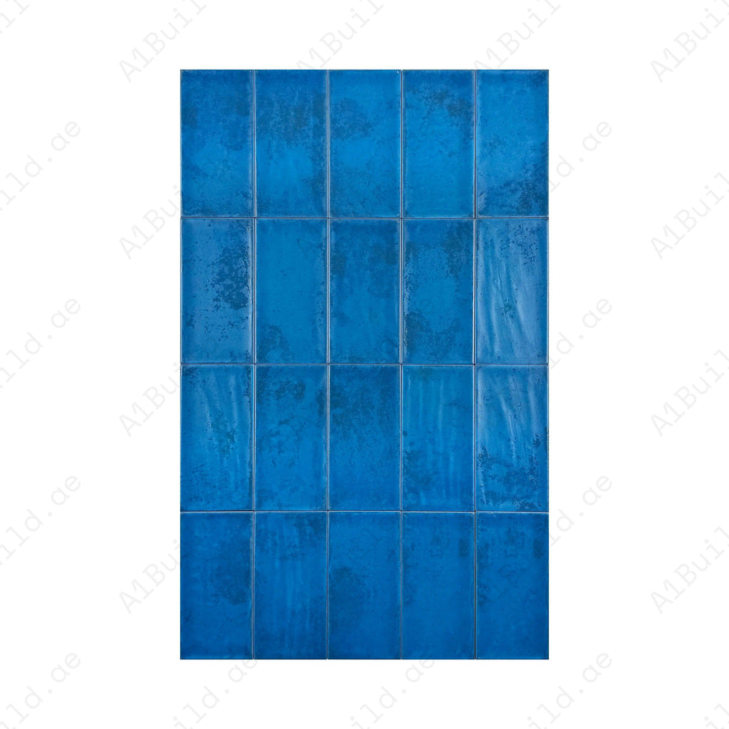 Ocean Blue Matte Ceramic Artisanal Tile–Spanish Timeless Tones Series