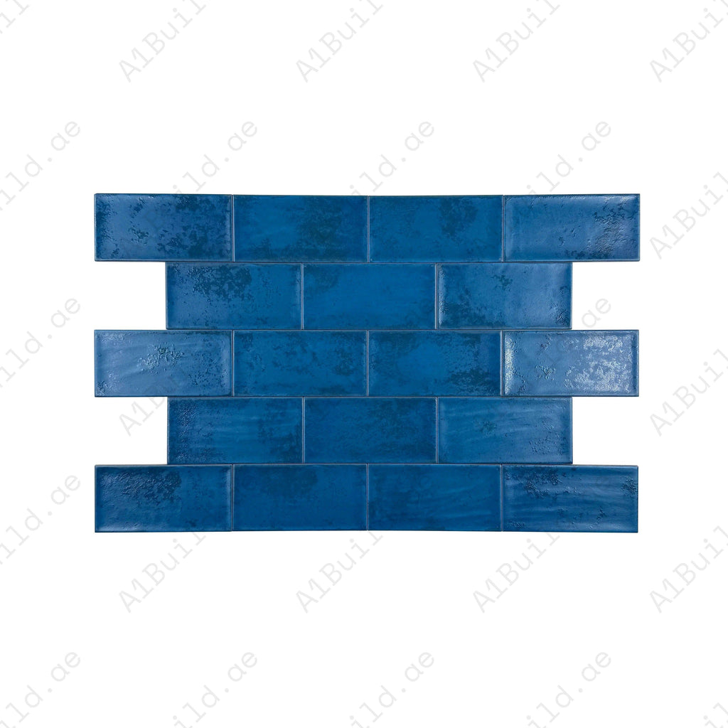 Ocean Blue Matte Ceramic Artisanal Tile–Spanish Timeless Tones Series