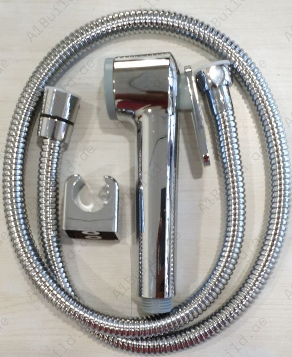 Premium Chrome Shattaf Set with Wall Bracket & Water-Saving Technology