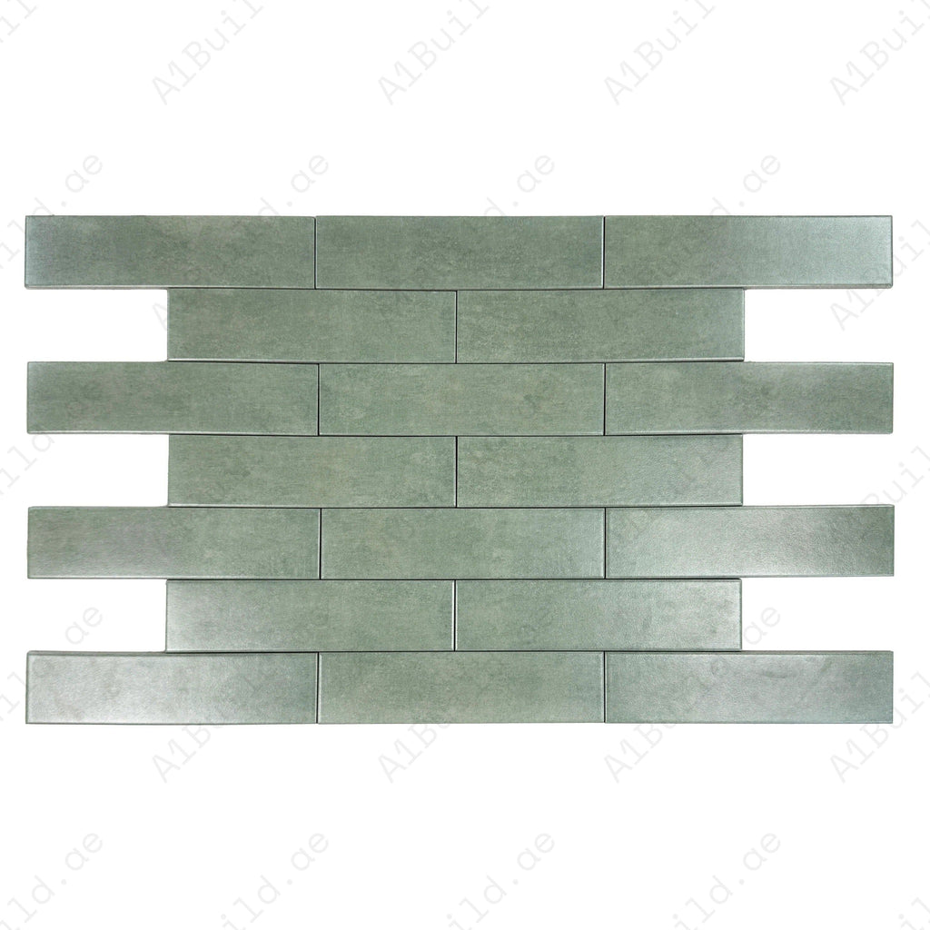 Sage Green Semimatte Porcelain Artisanal Tile–Elegant & Durable Design