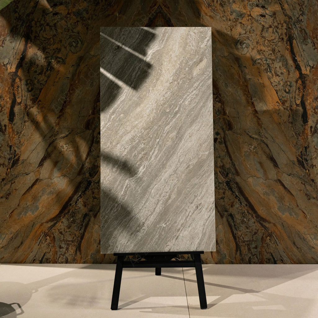 Siena Verde Matt Stone Effect Porcelain Floor Wall Tile 60x120cm