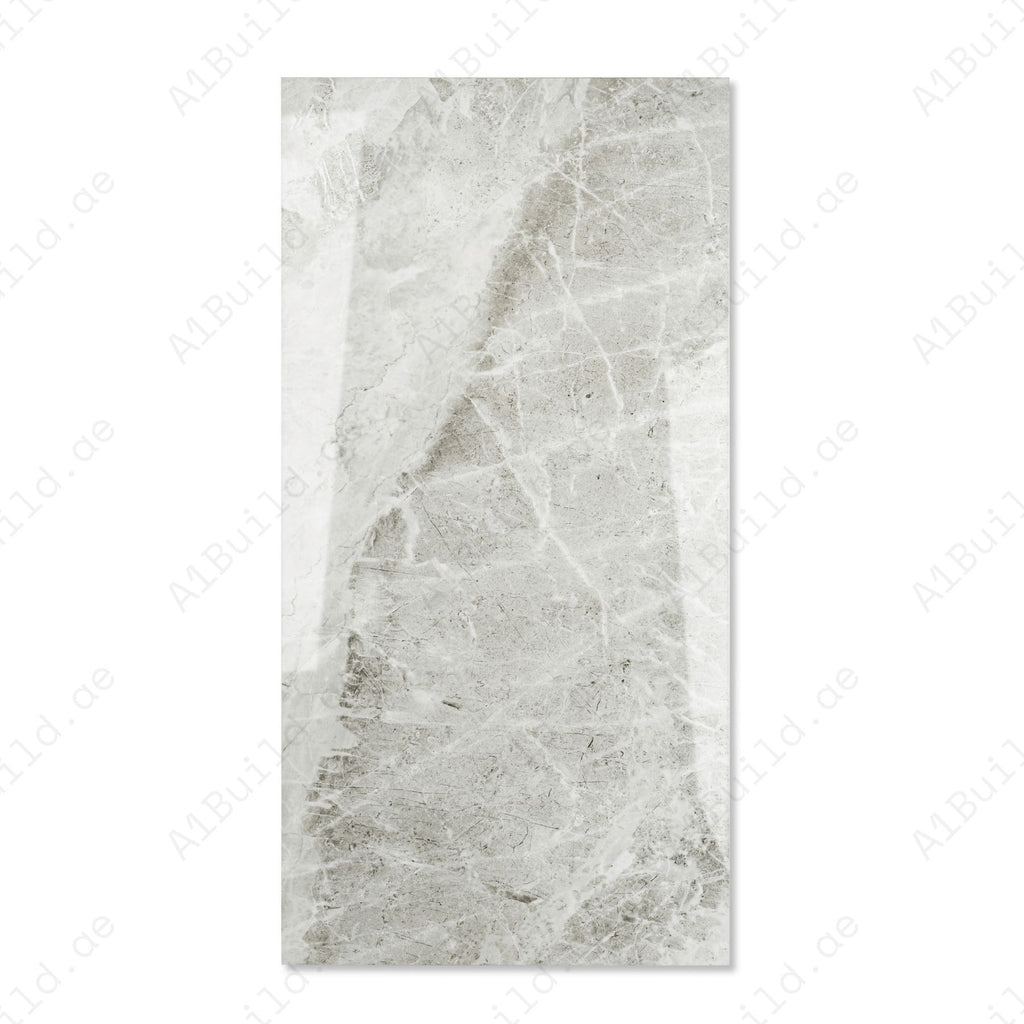 Sparkle Light Glossy Marble Effect Porcelain Floor Wall Tile 60x120cm